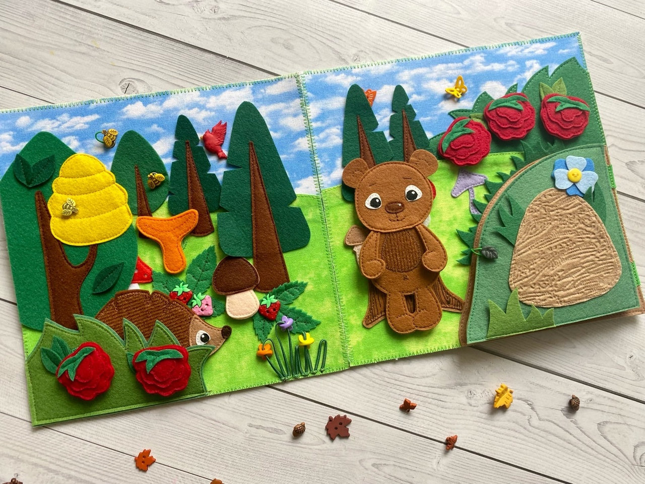 Forest Animals Quiet Book Pattern PDF, Felt Book Pattern, Soft Sensory ...