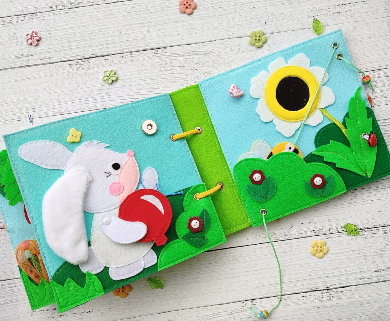 Animals Quiet Book Pattern PDF & Tutorial, Fox Mini Book, Felt Activity ...