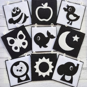 High Contrast Quiet Book Pattern , Infant Stimulation Contrasting ...