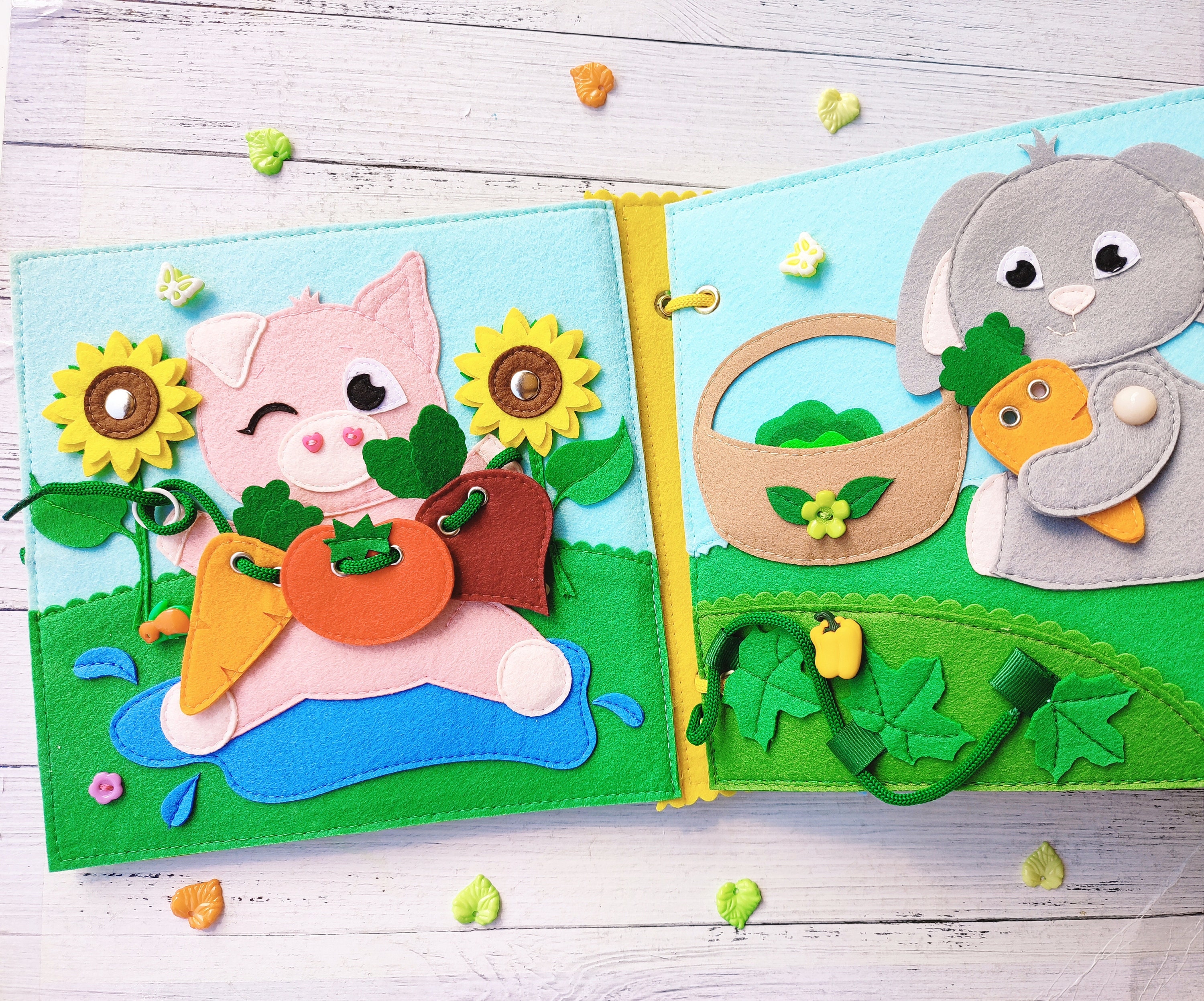 Farm Animals Quiet Book Pattern, Felt Activity Book Pattern Pdf, DYI ...