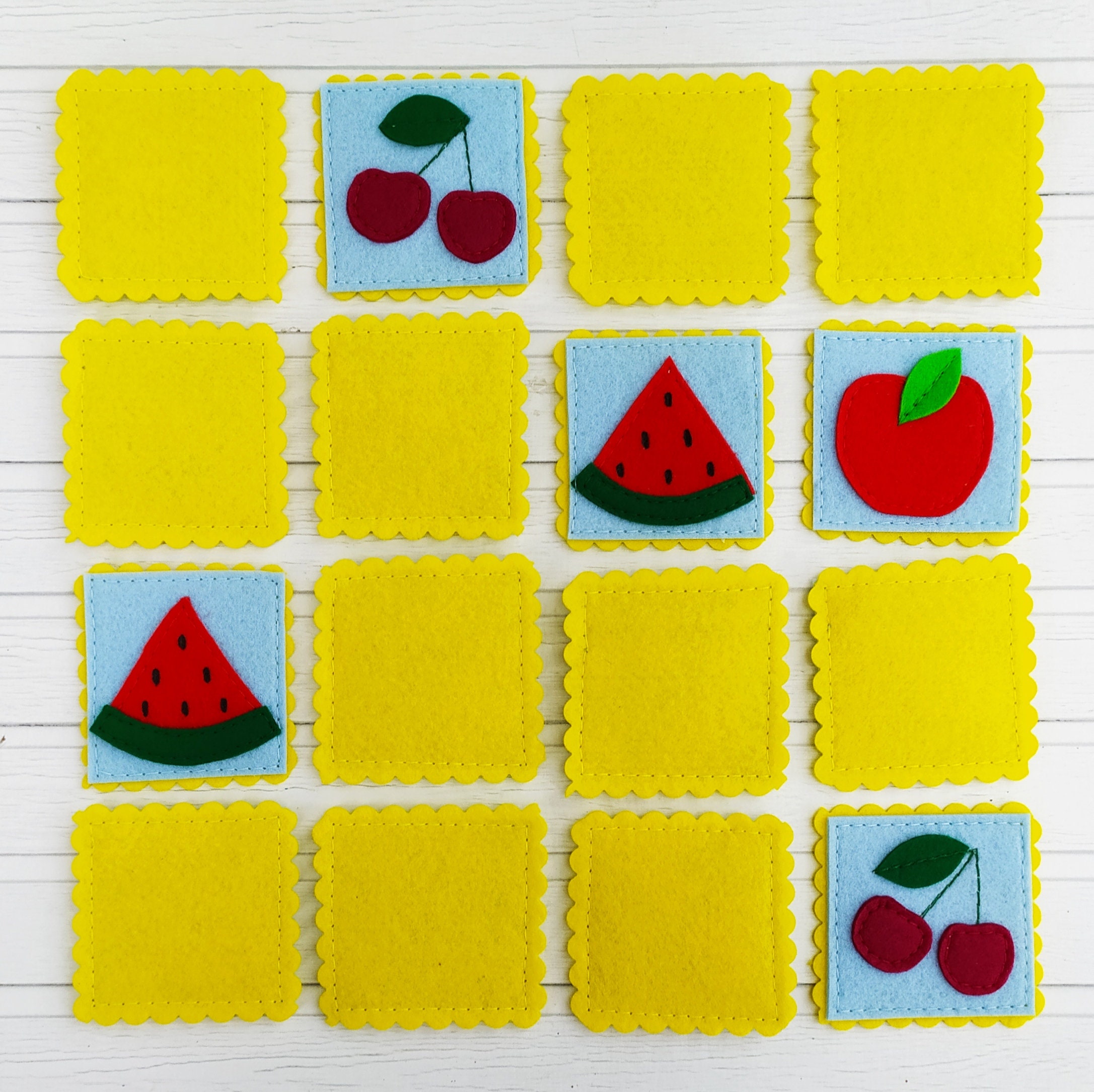 Fruit Felt Memory Game Pattern PDF Felt Matching Game Felt - Etsy