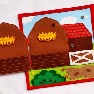 Farm Quiet Book Pattern, Felt Book Template, Felt Farm Animals Pattern ...