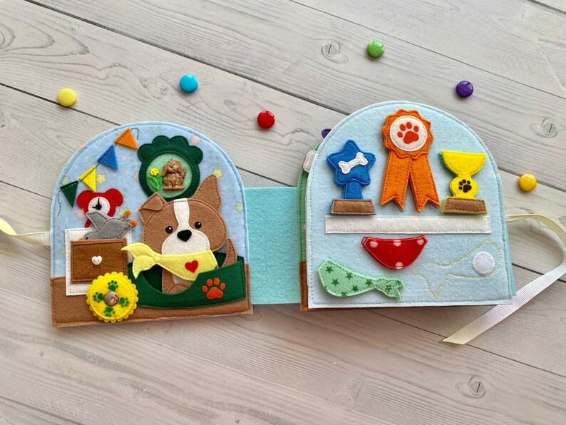 Felt Dog House Pattern Pdf, Quiet Book Dollhouse Pattern, Pet Felt Book ...