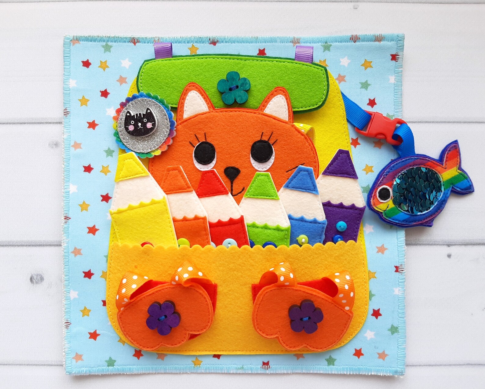 Color Sorting Quiet Book Pattern , Felt Activity Book Pattern Pdf, Soft ...