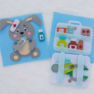 Doctor Quiet Book Pattern , Felt Book Pattern Pdf, Soft Sensory Book ...