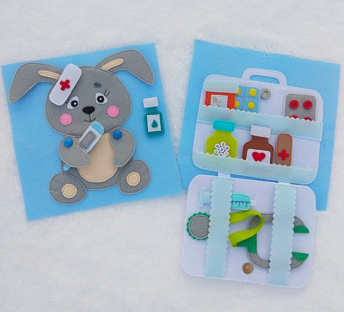 Doctor Quiet Book Pattern , Felt Book Pattern Pdf, Soft Sensory Book ...