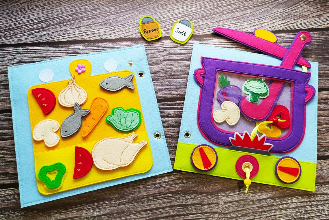 Kitchen Quiet Book Pattern Pdf Cooking Felt Book Pattern - Etsy