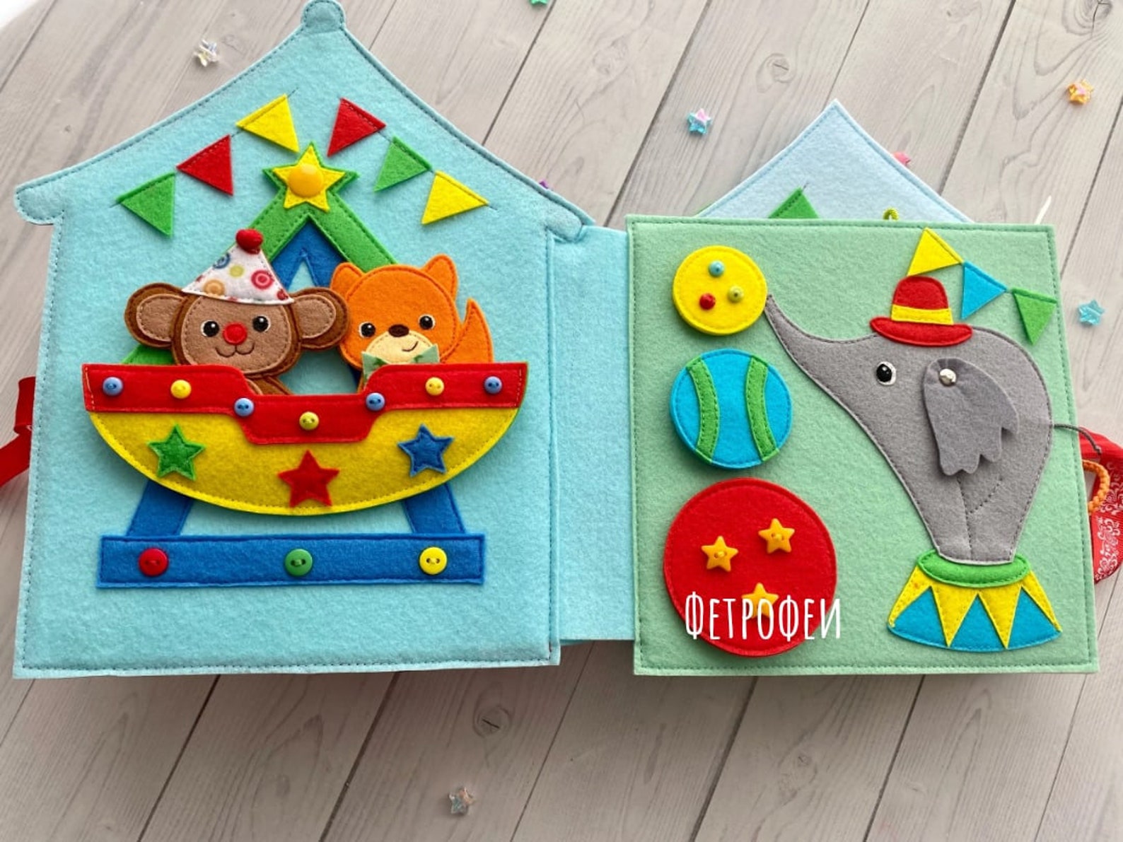 Circus Quiet Book Pattern PDF, Activity Felt Book Pattern, Soft ...