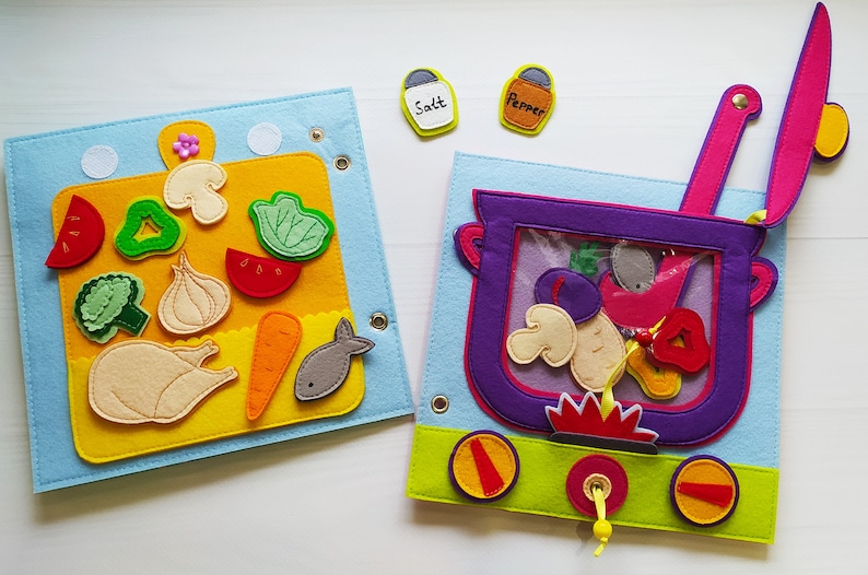 Kitchen Quiet Book Pattern Pdf Cooking Felt Book Pattern - Etsy