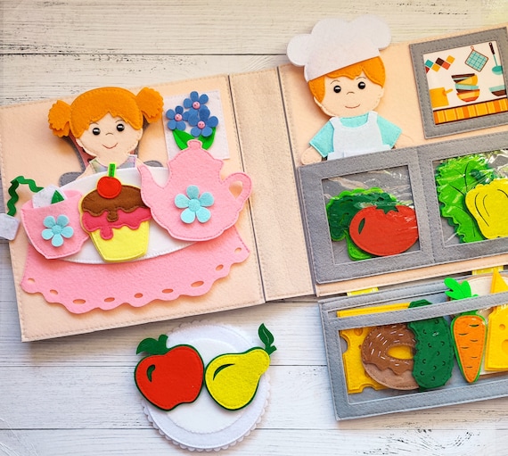 Cafe Quiet Book Pattern Pdf Kitchen Felt Book Pattern Baby | Etsy
