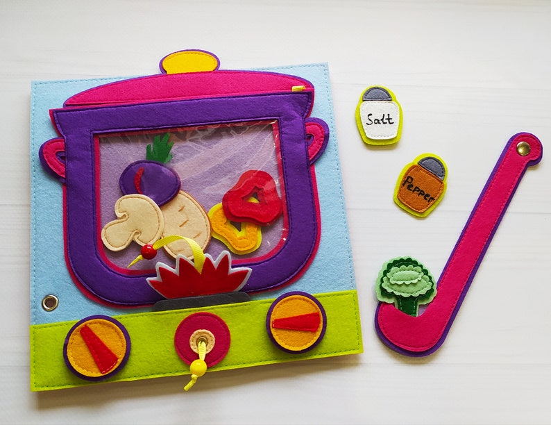 Kitchen Quiet Book Pattern Pdf Cooking Felt Book Pattern - Etsy