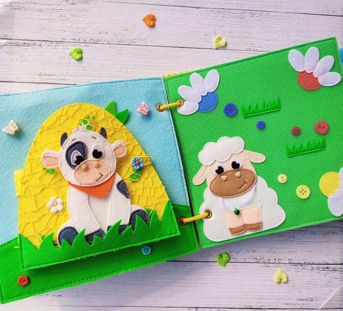 Farm Animals Quiet Book Pattern Felt Activity Book Pattern - Etsy