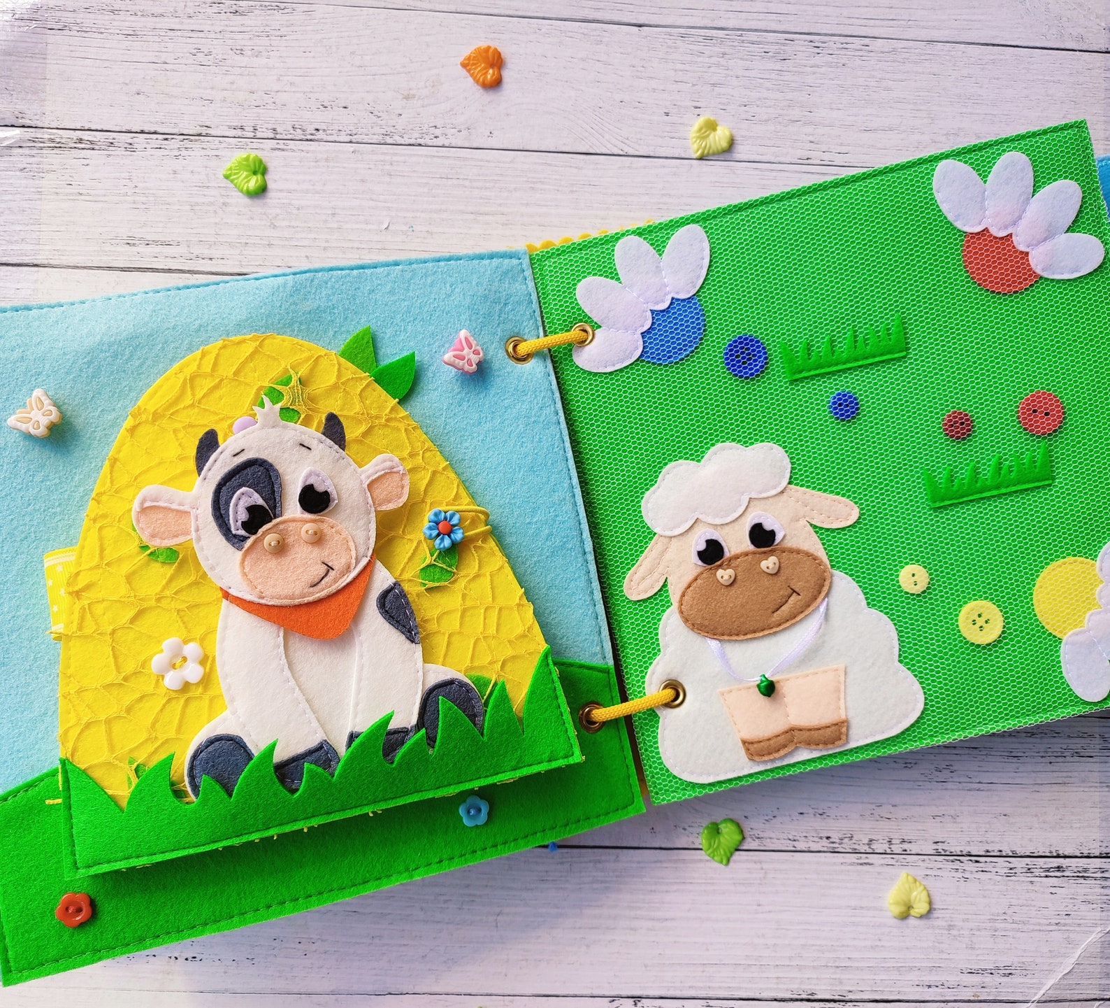Farm Animals Quiet Book Pattern, Felt Activity Book Pattern Pdf, DYI ...