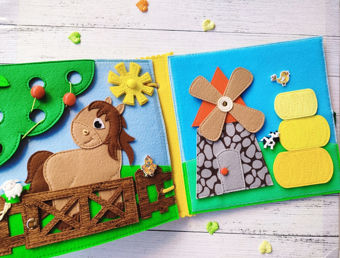 Farm Animals Quiet Book Pattern Felt Activity Book Pattern | Etsy