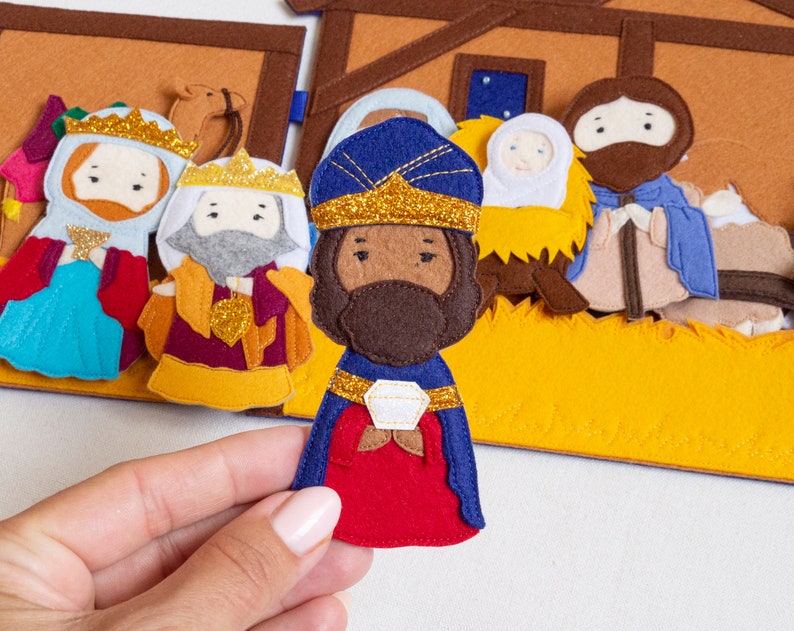 Felt Nativity Scene PDF Pattern Template Holy Family Set | Etsy