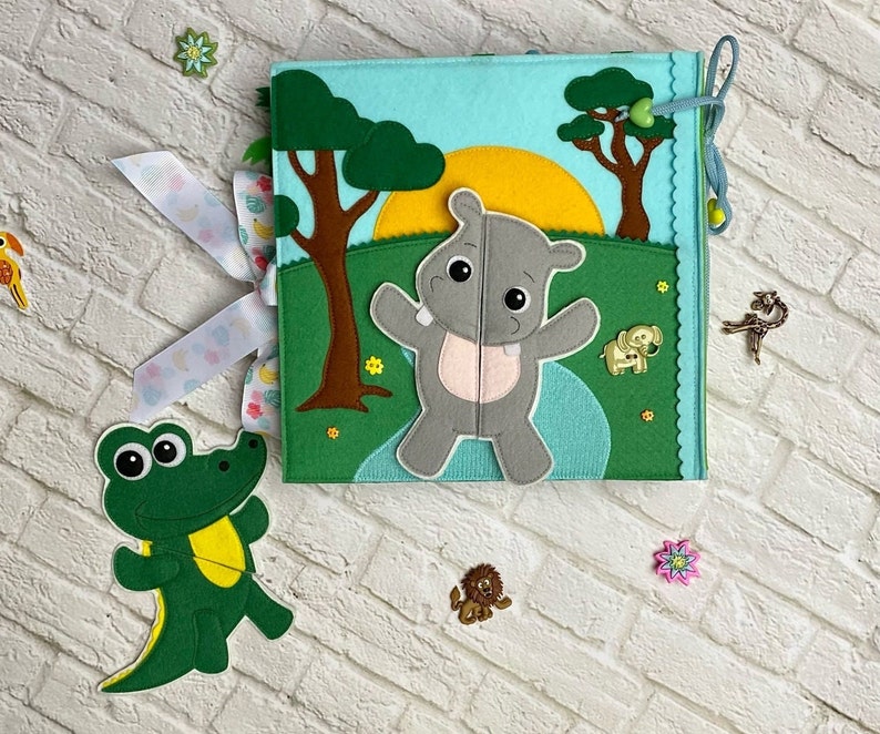Animals Quiet Book Pattern Pdf, Africa Felt Activity Book Pattern, DYI ...