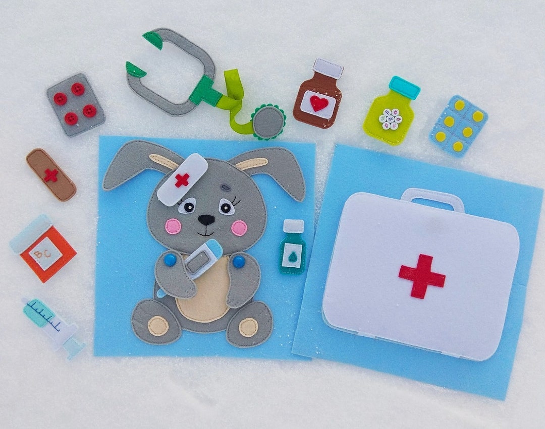 Doctor Quiet Book Pattern , Felt Book Pattern Pdf, Soft Sensory Book ...