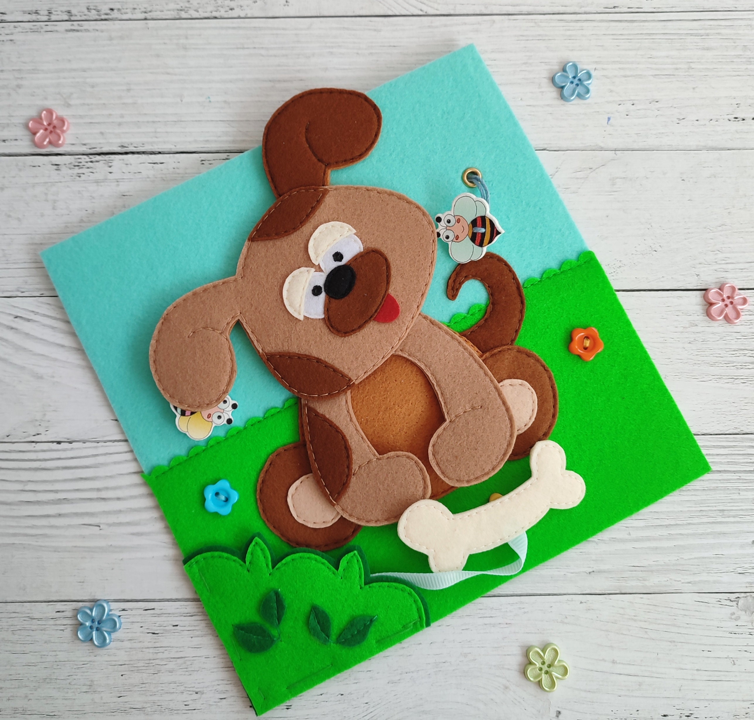 Dog Quiet Book Pattern PDF & Tutorial Pages, Felt Activity Book Pattern ...