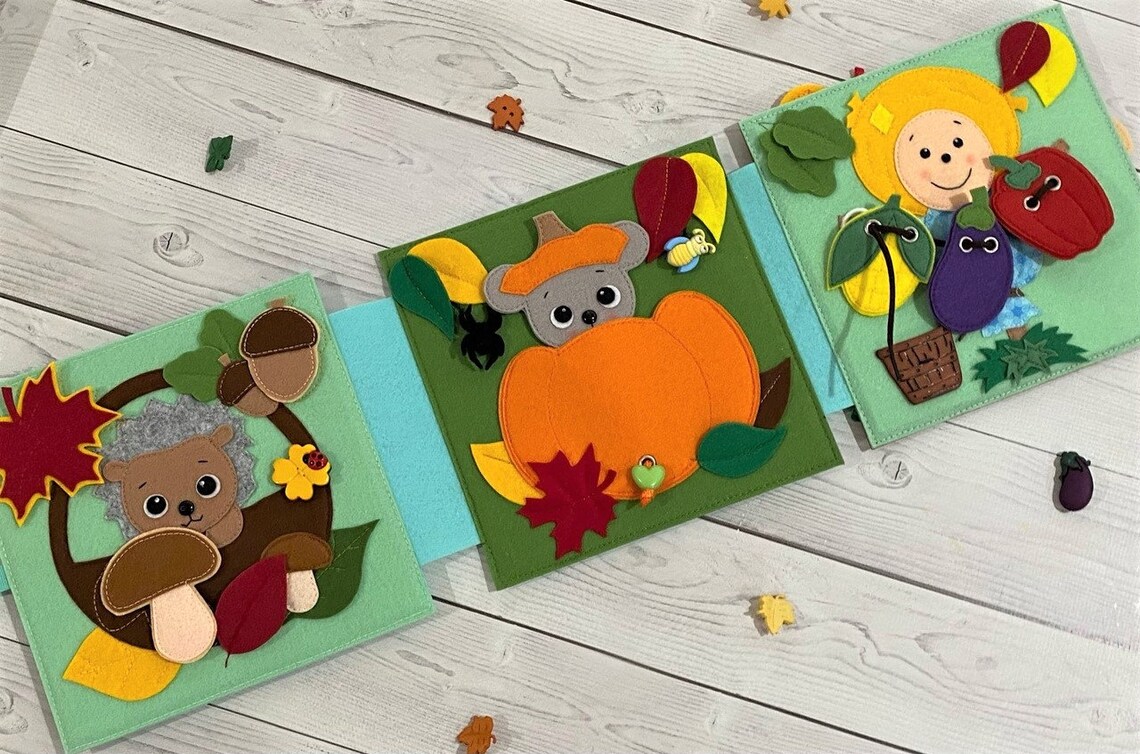 Autumn Quiet Book Pattern Pdf Felt Activity Book Pattern Pdf - Etsy