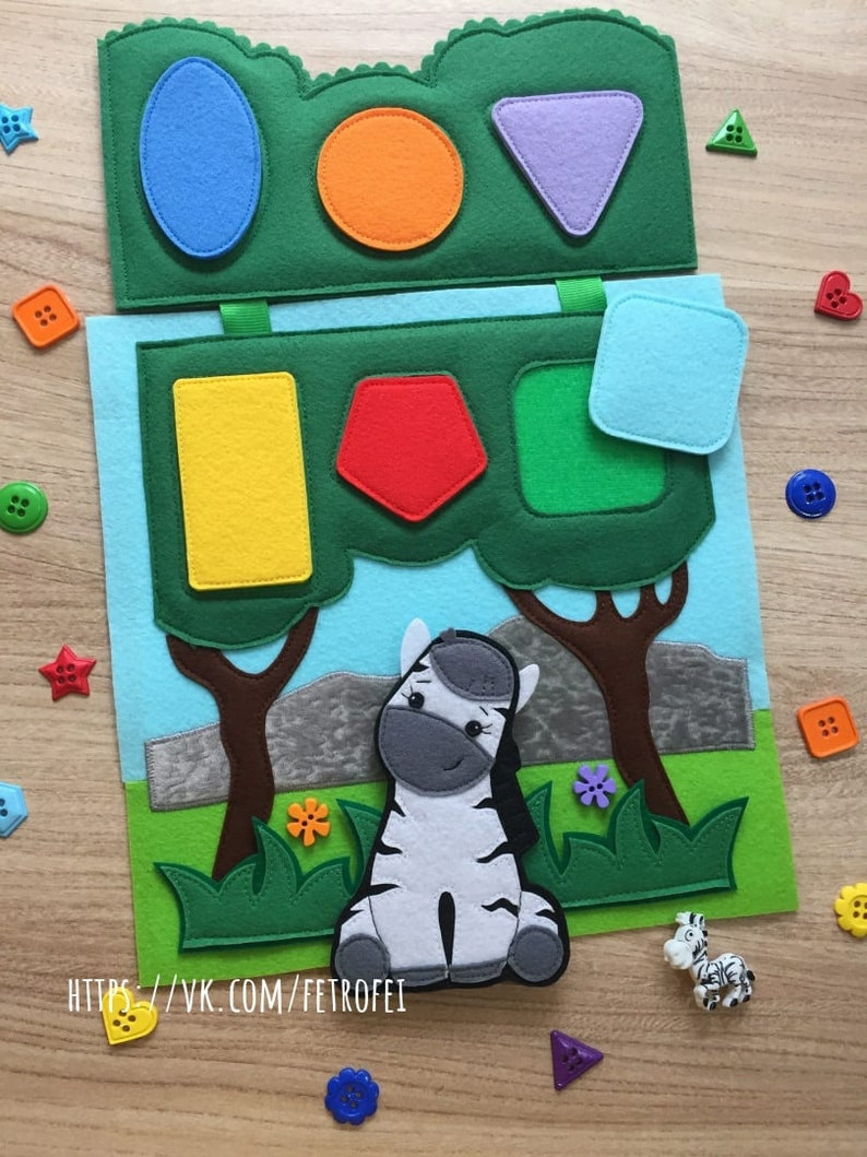 Animals Quiet Book Pattern PDF, Felt Book Pattern, Soft Montessori Book ...