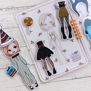 Printable Paper Doll With a Set Clothes, Halloween Printable Doll House ...