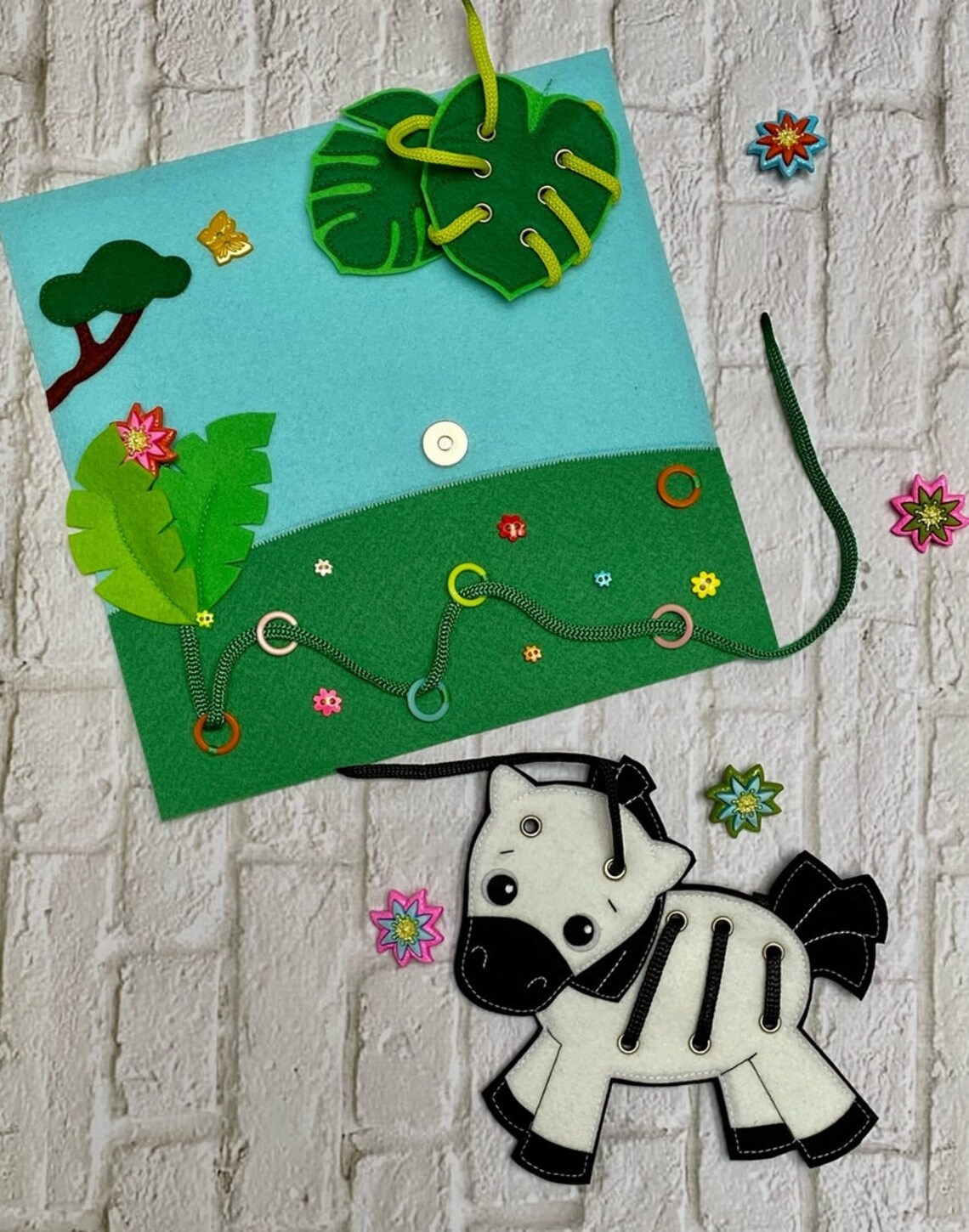 Animals Quiet Book Pattern Pdf, Africa Felt Activity Book Pattern, DYI ...