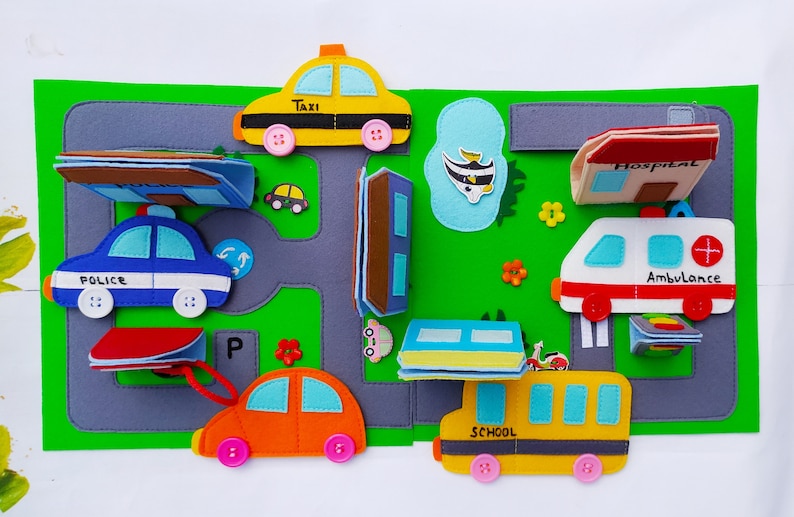 Felt Road Quiet Book Pattern Pdf Felt Book Pattern Pdf Soft - Etsy