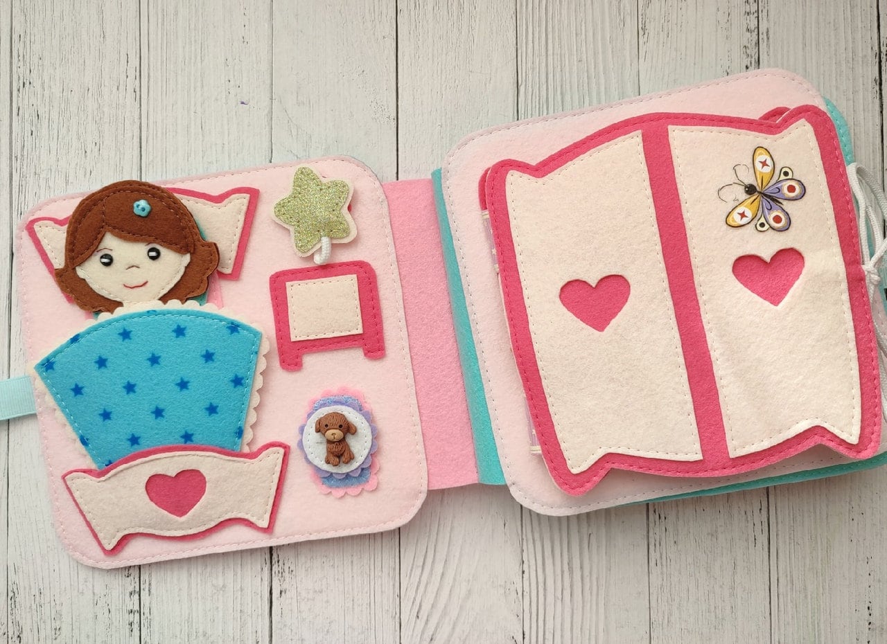 Quiet Book Dollhouse Pattern, Felt Book Pattern Pdf, Felt Doll Pattern ...