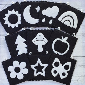 High Contrast Quiet Book Pattern , Infant Stimulation Contrasting ...