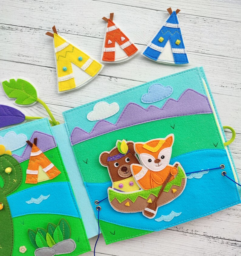 Indians Quiet Book Pattern Felt Activity Book Pattern Pdf - Etsy