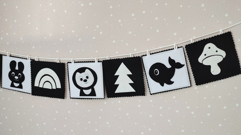 High Contrast Quiet Book Pattern , Infant Stimulation Contrasting ...