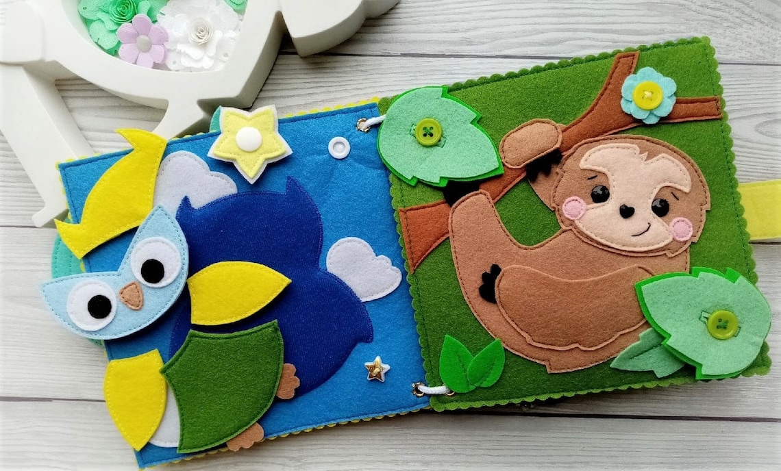 Animals Felt Quiet Book Pattern PDF, Felt Activity Book Pattern, Baby ...