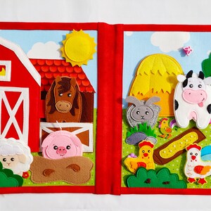 Farm Quiet Book Pattern, Felt Book Template, Felt Farm Animals Pattern ...
