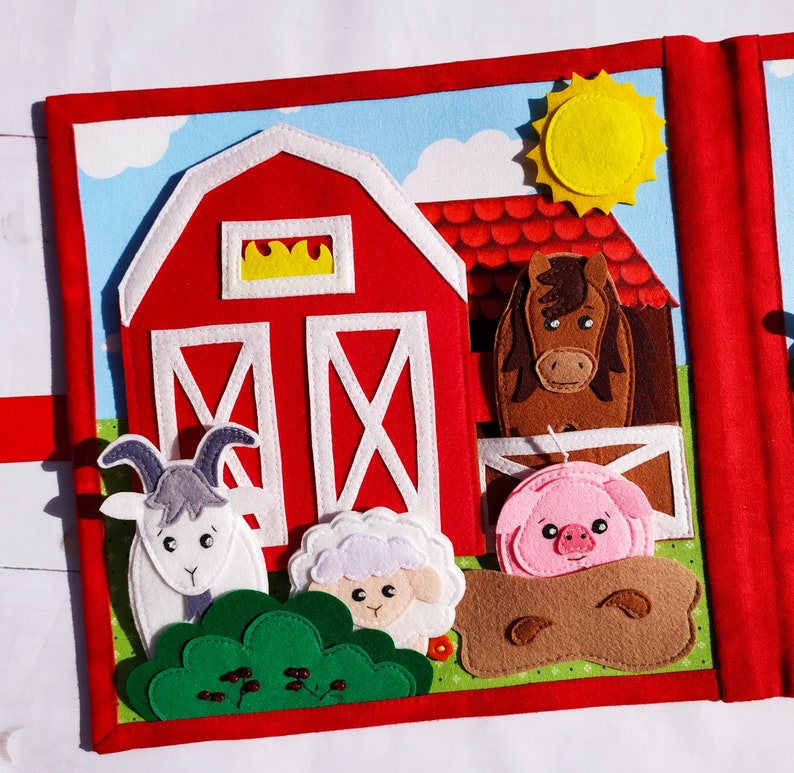 Farm Quiet Book Pattern Felt Book Template Felt Farm Animals - Etsy