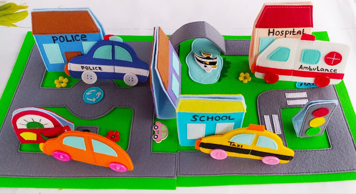 Felt Road Quiet Book Pattern Pdf Felt Book Pattern Pdf Soft - Etsy