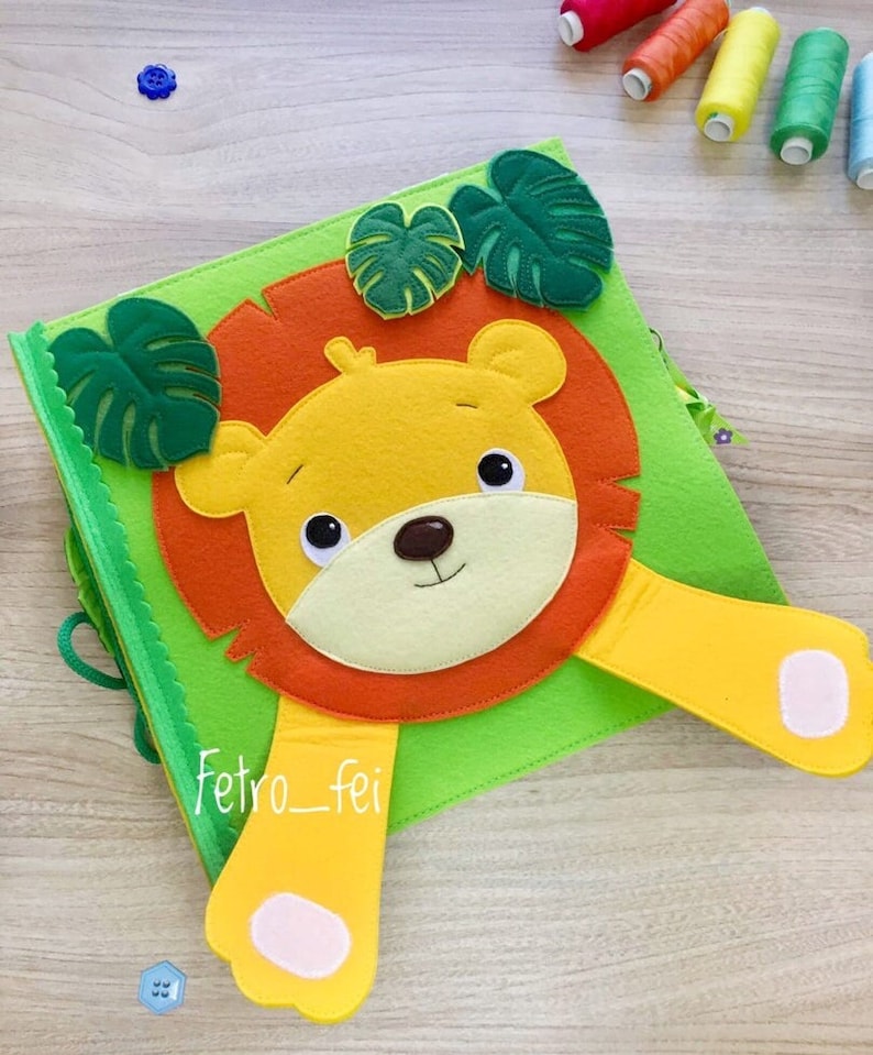 Animals Quiet Book Pattern PDF, Felt Book Pattern, Soft Montessori Book ...