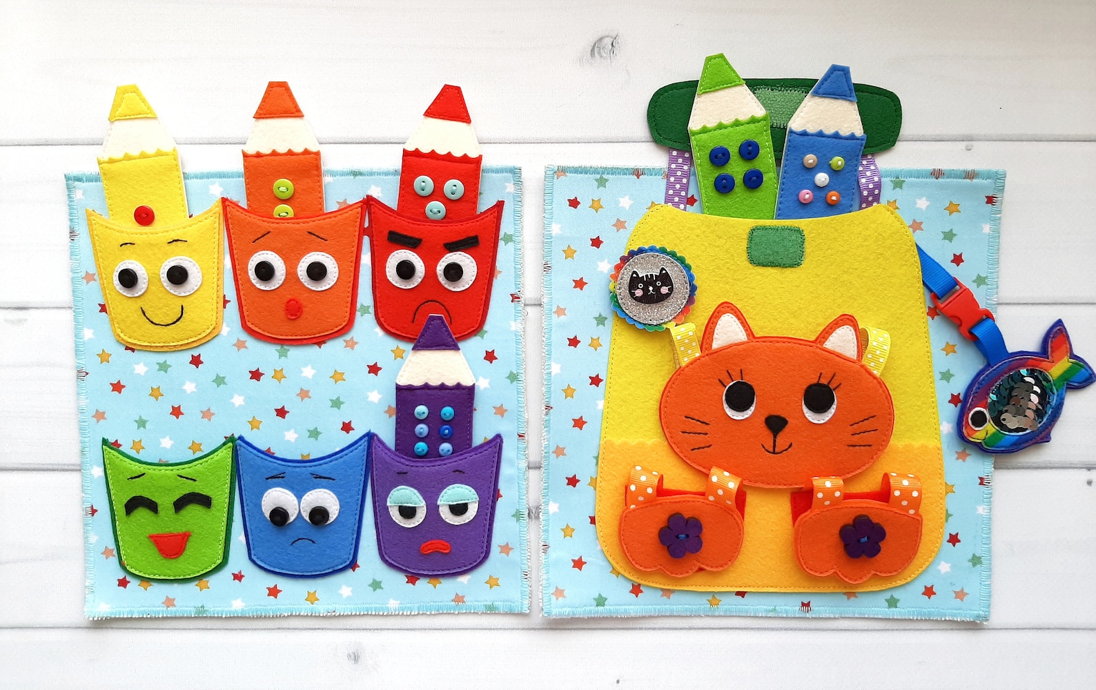 Color Sorting Quiet Book Pattern Felt Activity Book Pattern - Etsy