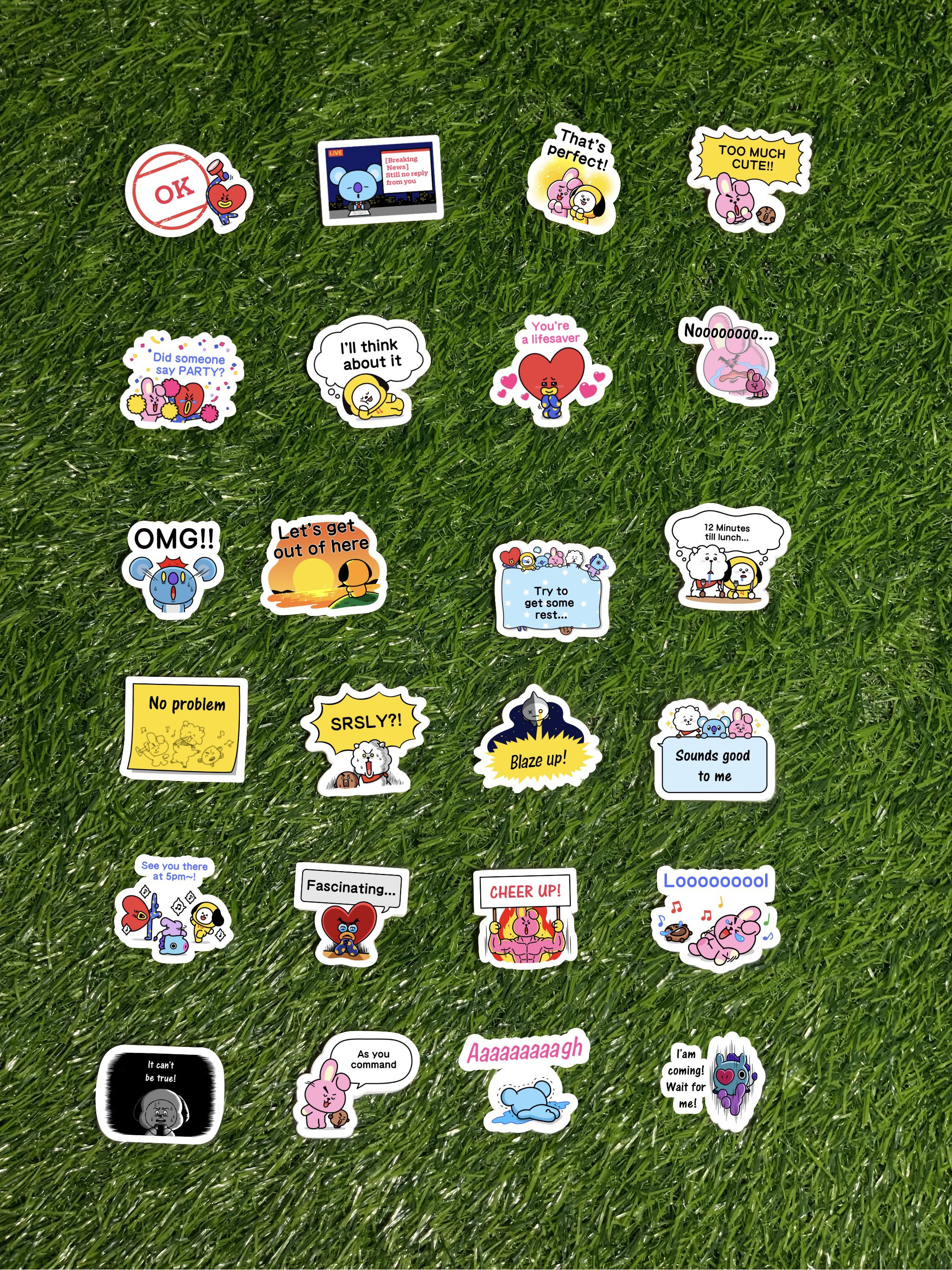 BT21 Stickers / BTS Sticker Pack Custom Vinyl Waterproof - Etsy