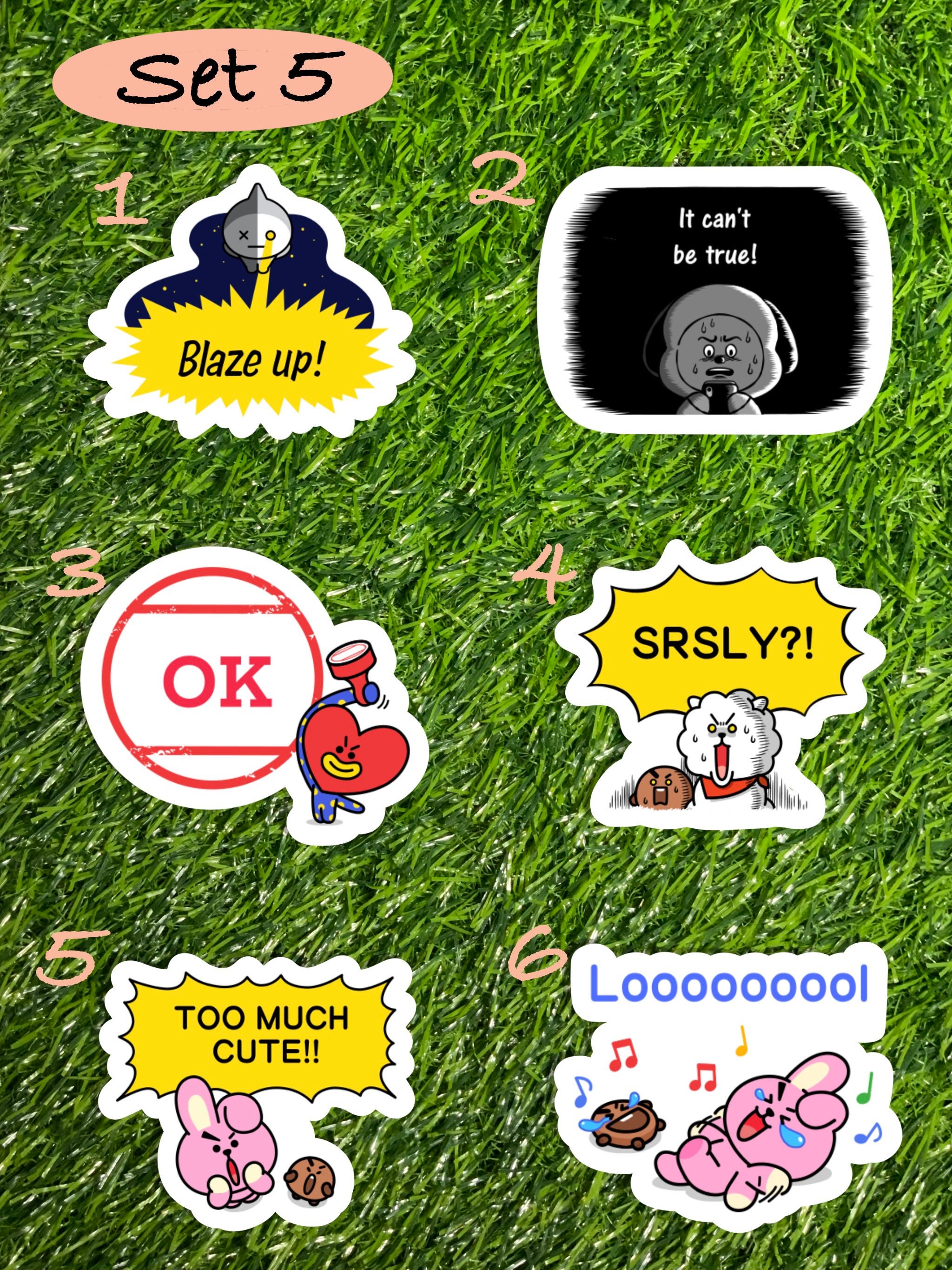 BT21 Stickers / BTS Sticker Pack Custom Vinyl Waterproof - Etsy