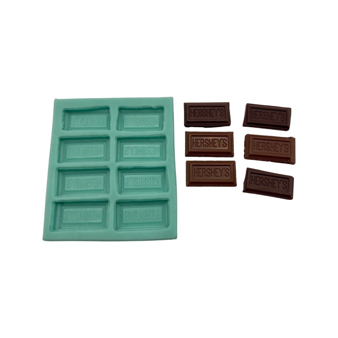 Hersheys Bar 8 Cavity Realistic Food Silicone Mold Wax Embed Fondant ...