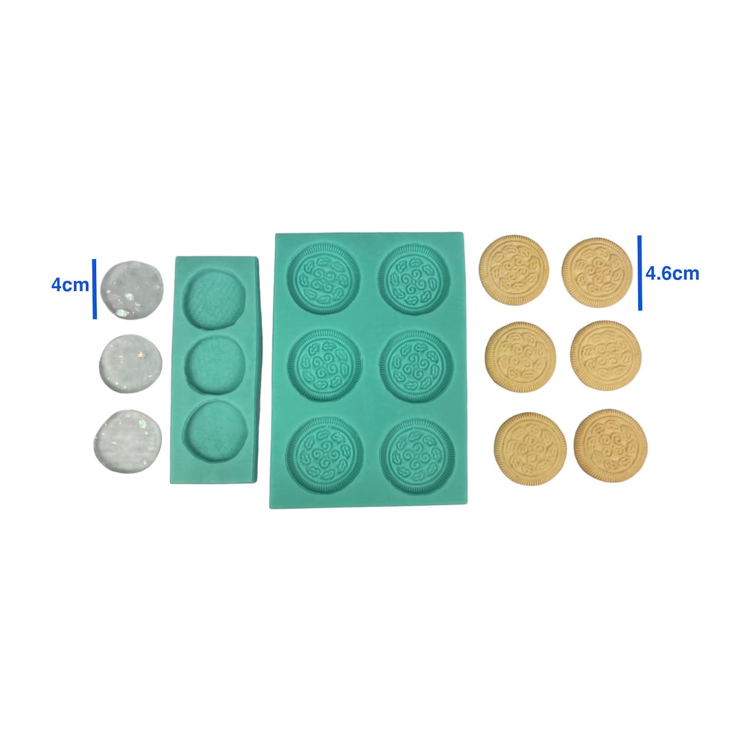 Cream Filled Cookie Silicone Mold for Candles, Wax Melts, Wax Embeds ...
