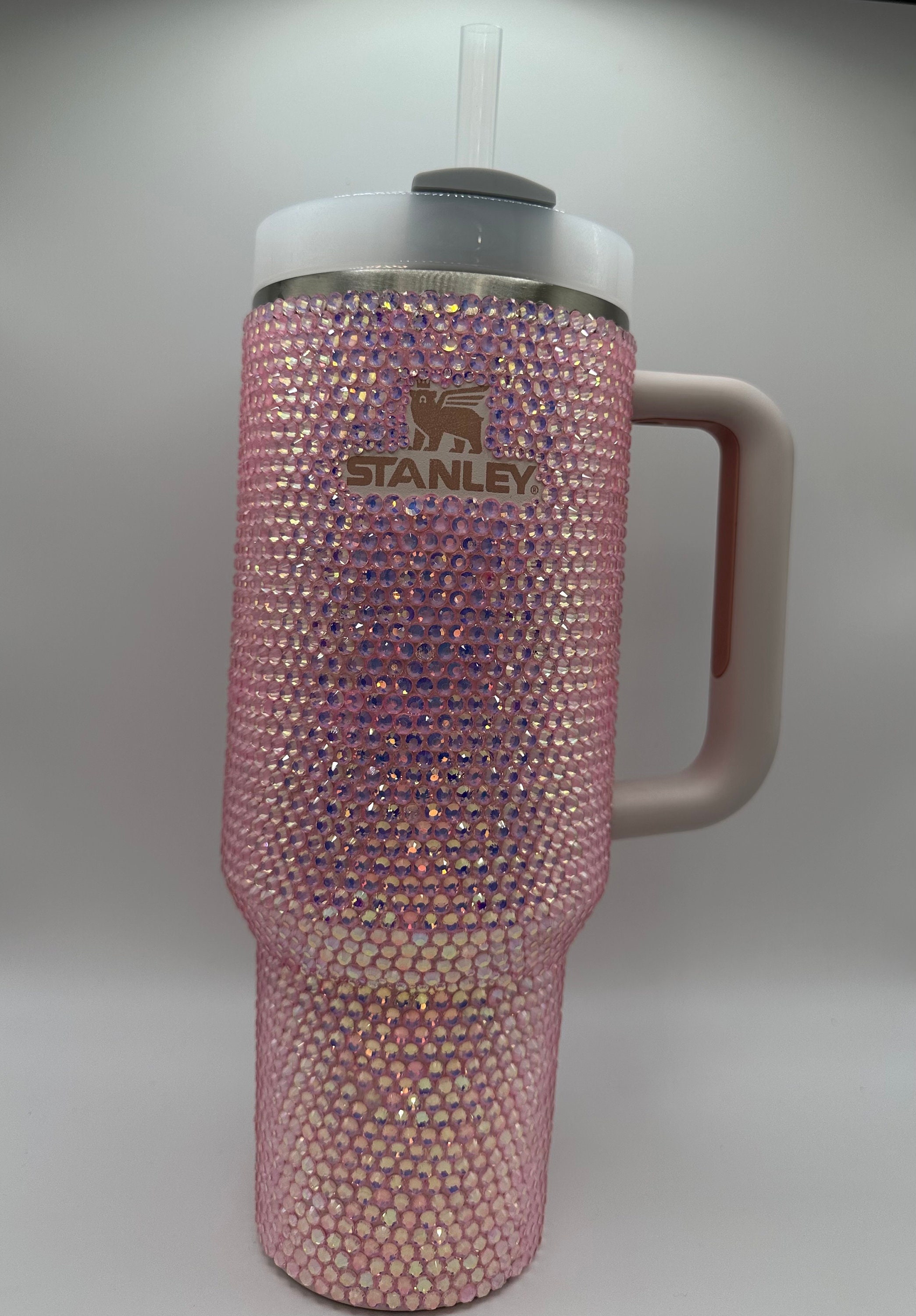 Stanley 40 Oz Blinged /rhinestoned Pink Stanley Cup - Etsy