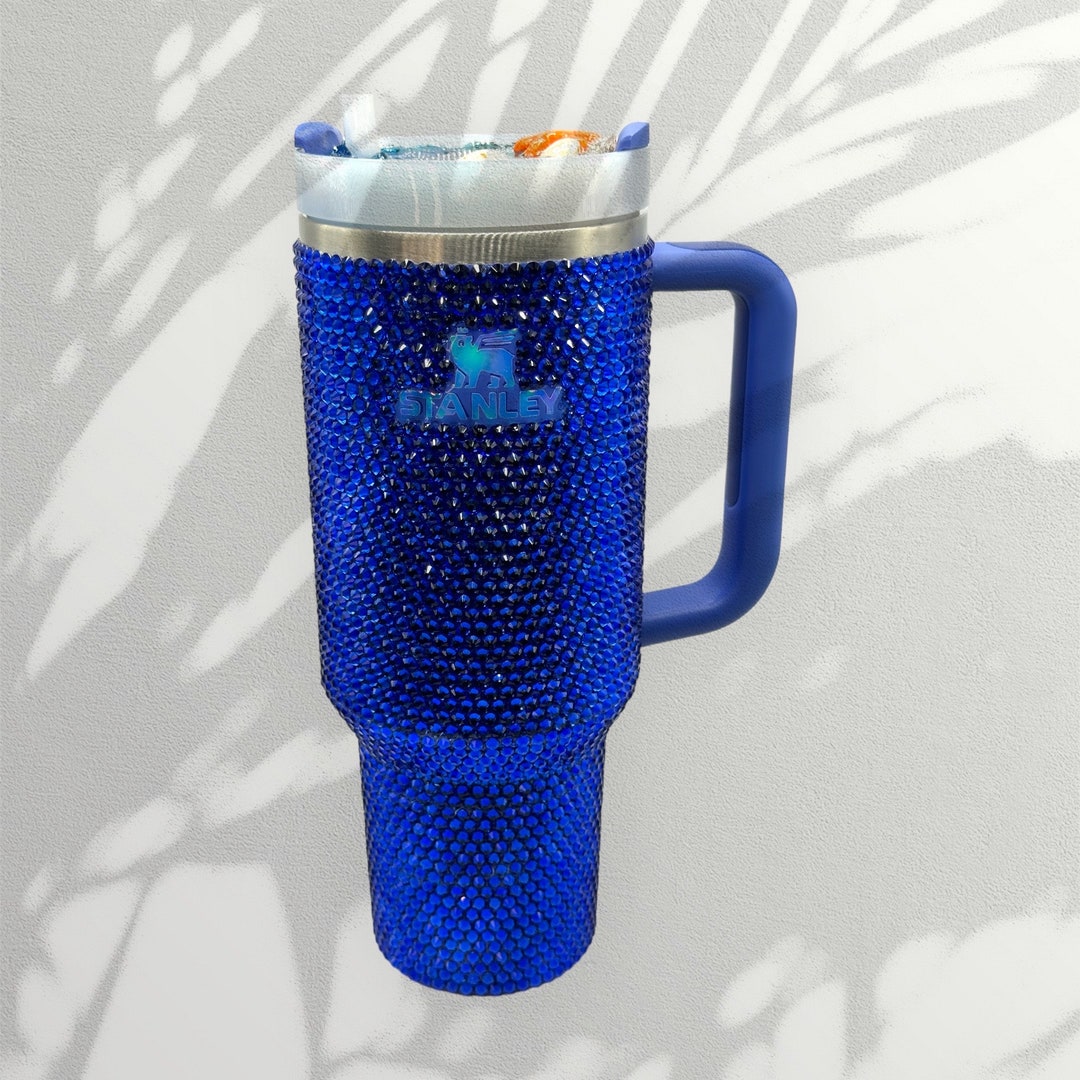 Authentic Stanley 40 Oz Blinged /glass Rhinestoned Cobalt Blue Stanley ...