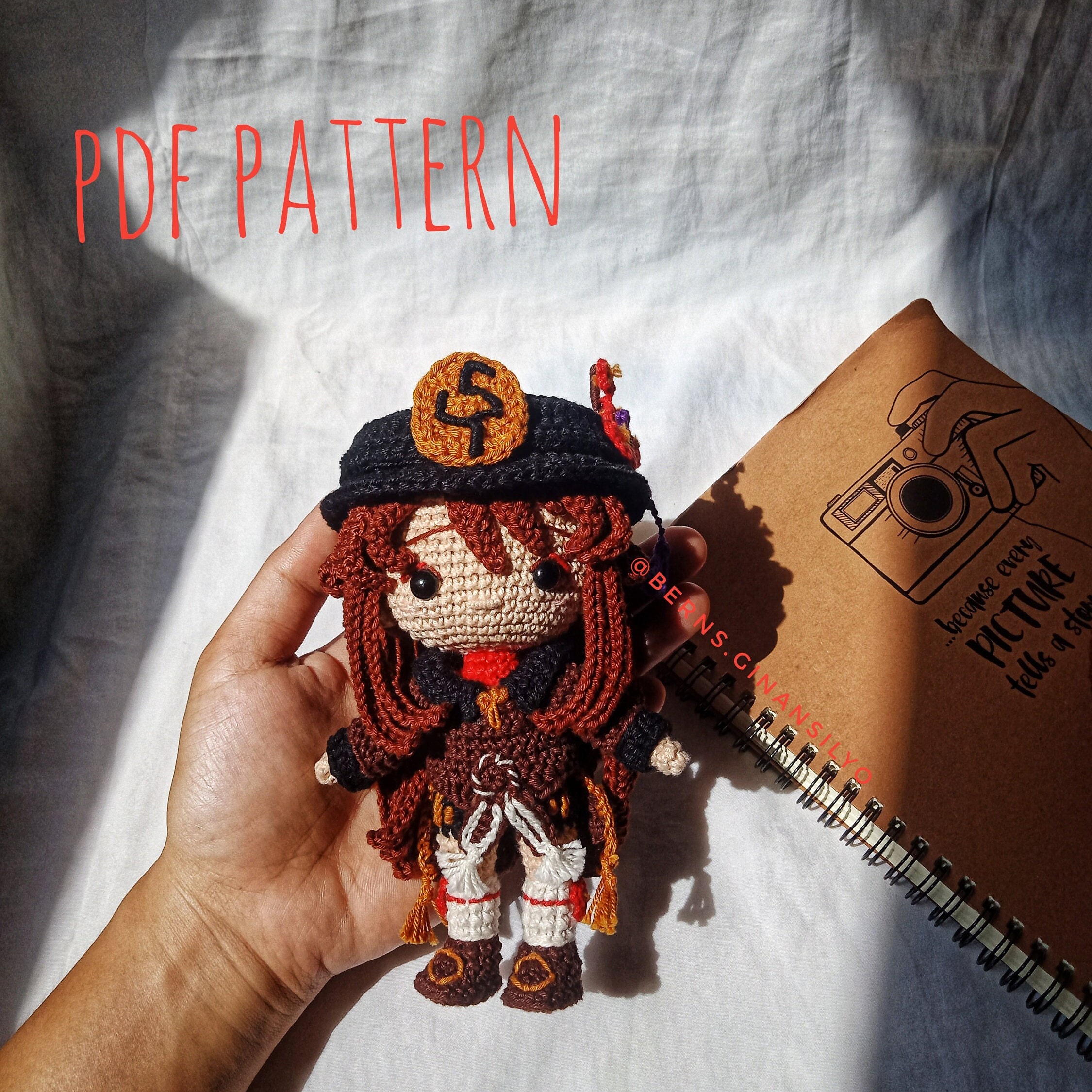 PDF PATTERN Hutao Amigurumi Doll Crochet - Etsy