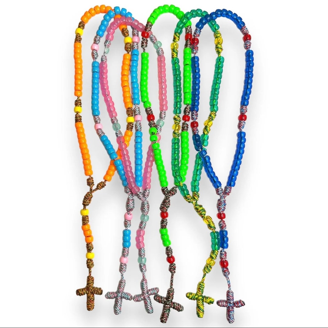 Rosary Catholic Custom Handmade Jesus Cross Twine Beads Holy Church ...