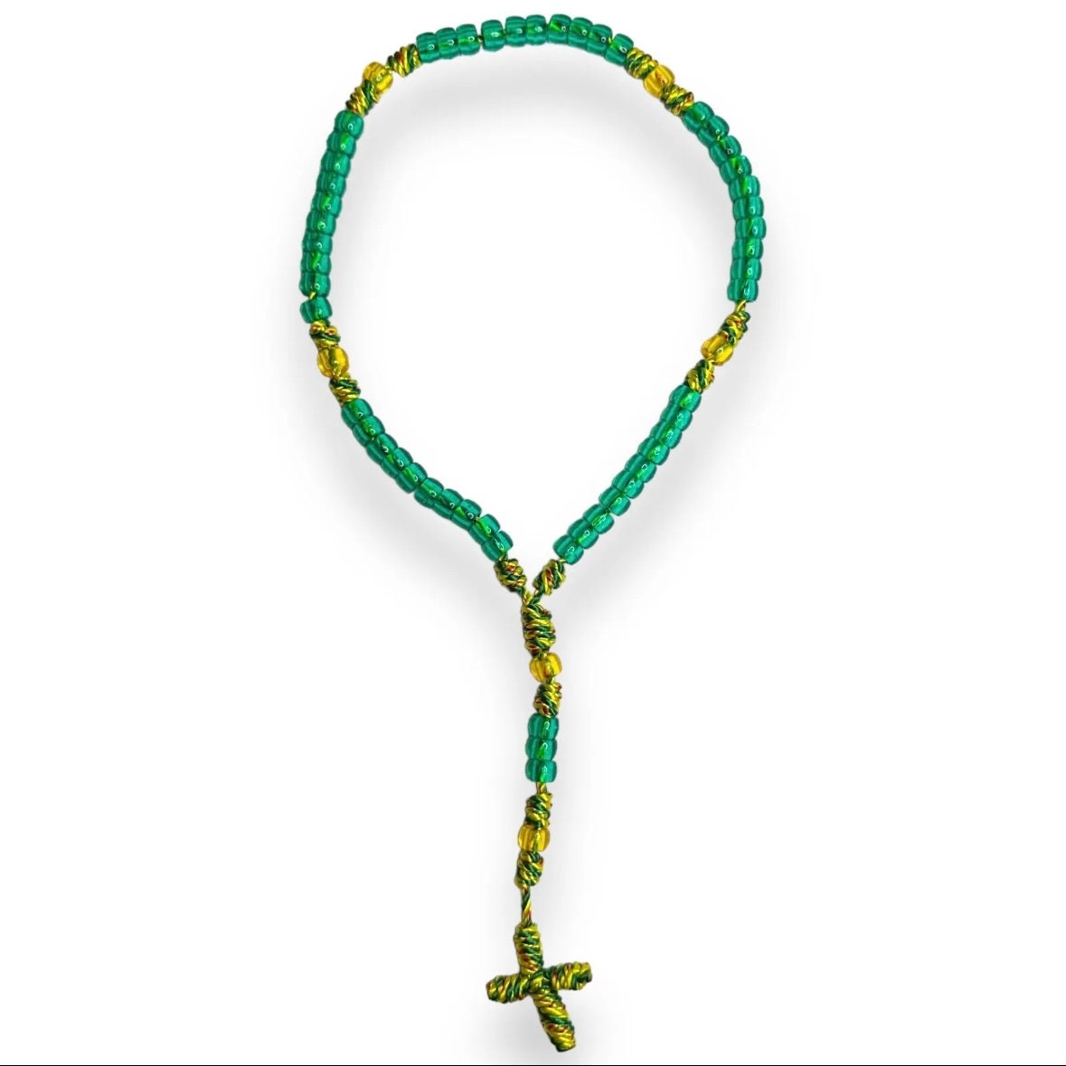 Rosary Catholic Custom Handmade Jesus Cross Twine Beads Holy Church ...