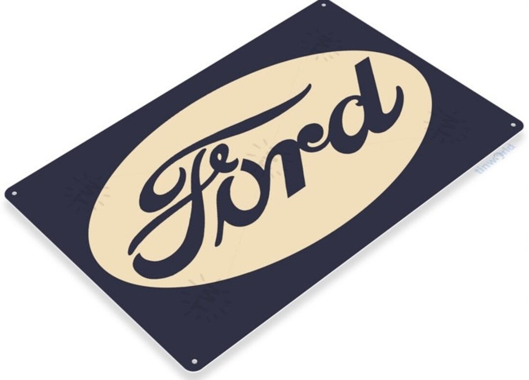 Ford Logo 11x8 Inch Tin Sign Motorsports Factory Authorized Parts ...