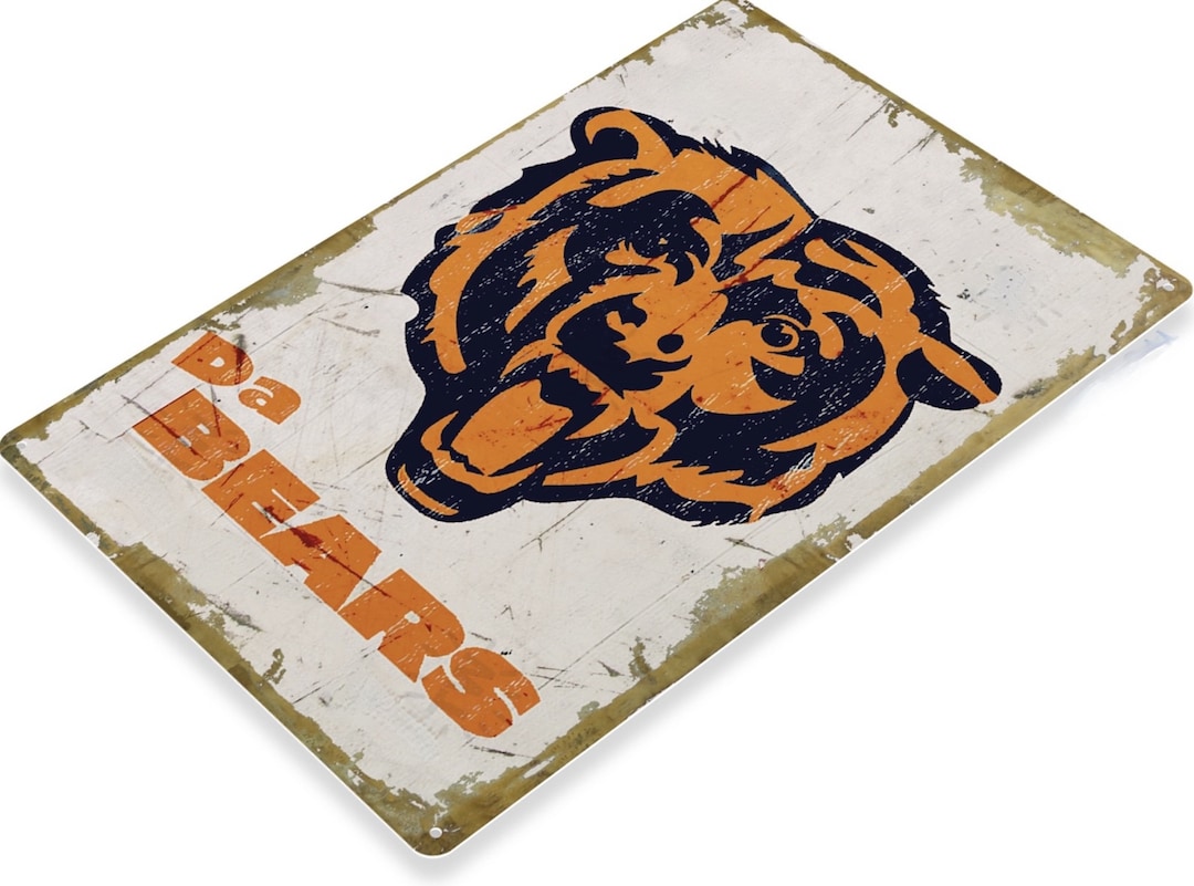 Chicago Bears 11x8 Inch Tin Sign DA Bears Ditka Football Helmet Game ...