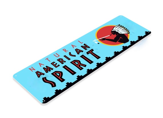 Natural American Spirit 11x4 Inch Tin Sign Sold Here Retro - Etsy