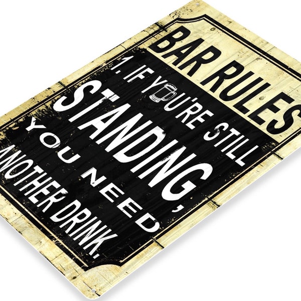 Bar Rules Sign - Etsy